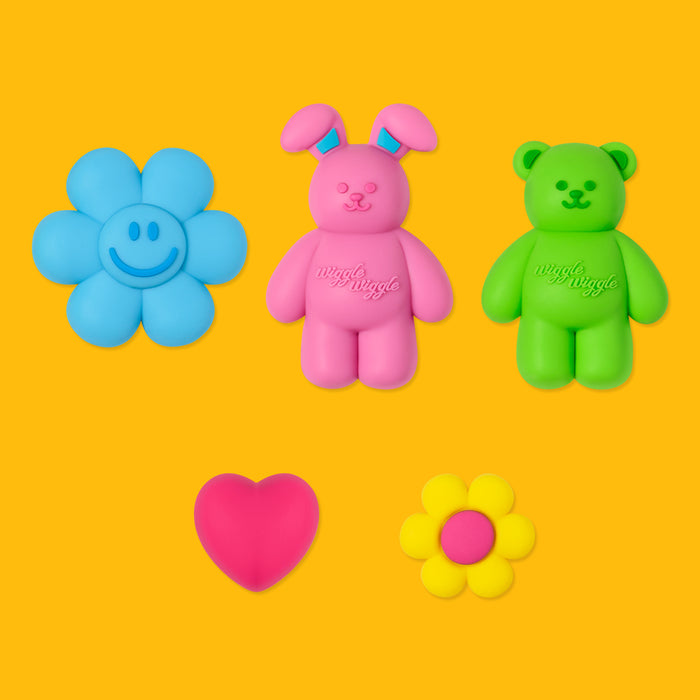 シリコンチャーム5個セット - Jelly Friends